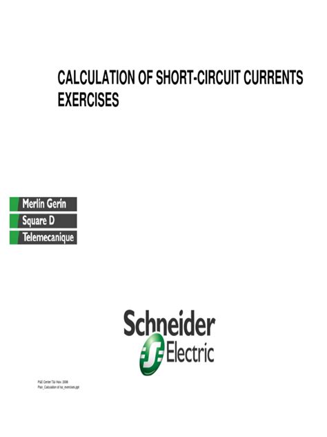 calculation of short circuit currents exercises pande center tandi nov