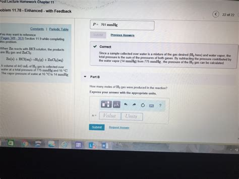Solved Post Lecture Homework Chapter 11 Oblem 1178