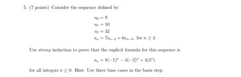 Solved ( 7 ﻿points) ﻿Consider the sequence defined | Chegg.com