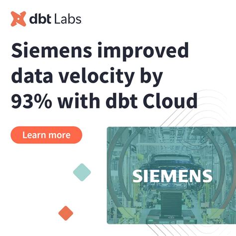 Dbt Labs On Linkedin Siemens Implements A Data Mesh Architecture At
