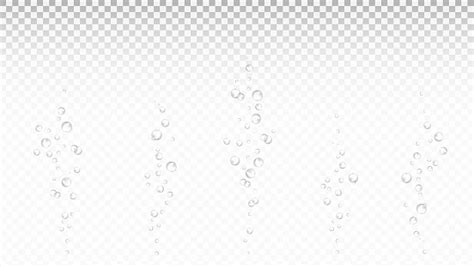 투명 한 배경에서의 벡터 수직 공기 거품 3 차원 벡터 현실적인 설정합니다 수 중 공기 수족관 발포 성 음료 샴페인 산소 가스 거품 거품 또는 물 3차원 형태에 대한 스톡