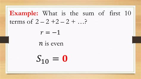 Geometric Series And Finding The Sum Of Finite Geometric Sequence Pdf Science