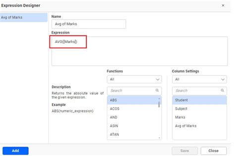 Calculating Averages In Bold Bi Using Expressions