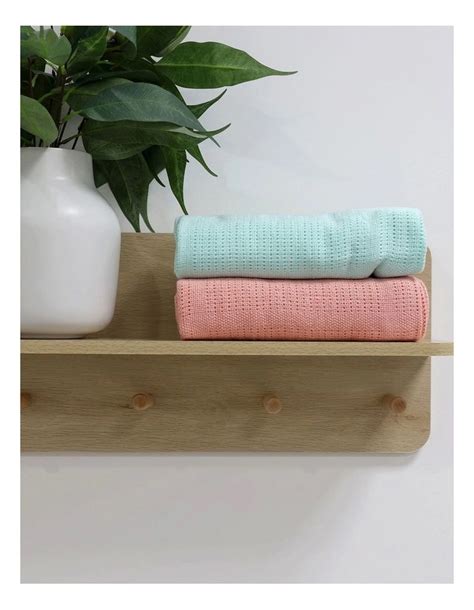 Bubba Blue Nordic Cellular Blanket 2 Pack In Coral Tiffany Myer