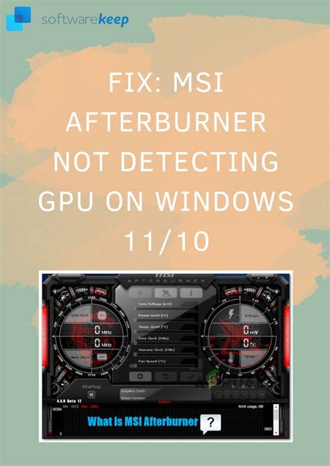 FIX MSI Afterburner Not Detecting GPU On Windows One Note