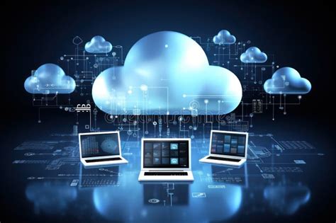 Cloud Computing Technology Concept Wallpaper Stock Illustration