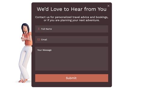 Animated Online Contact Form Template Visme
