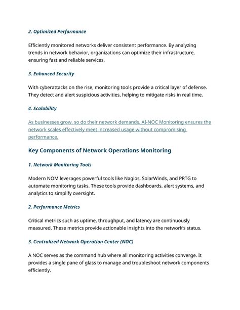 The Backbone Of Modern Connectivity To Understand The Network Operations Monitoring In Ai Noc Docx