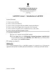 LabVIEW Matlab Programming Introduction To LabVIEW Docx Page LabVIEW Lesson