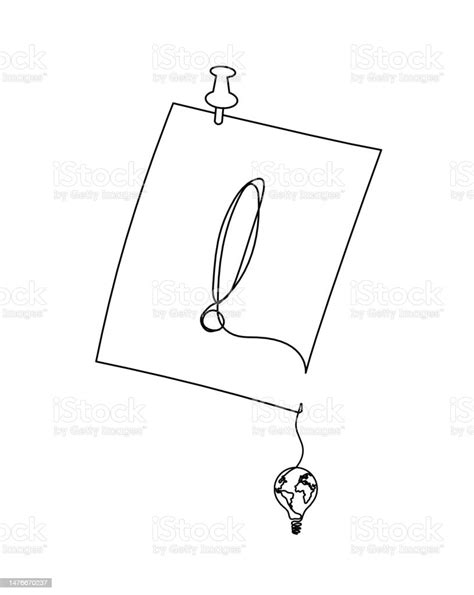 종이 클립과 전구가 있는 추상 용지를 흰색에 선 그리기로 사용 0명에 대한 스톡 벡터 아트 및 기타 이미지 0명 가방