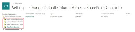 Column Default Value Settings In Sharepoint Library