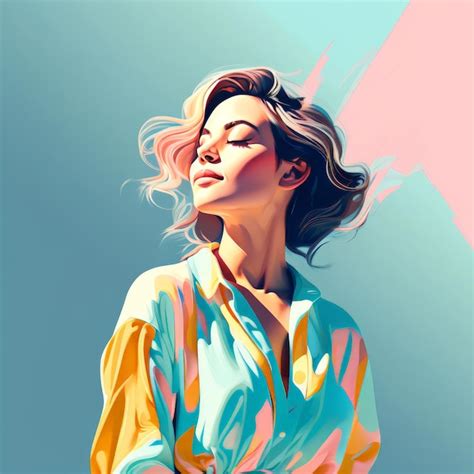 Premium Vector Portrait Of A Beautiful Girl Portrait Of A Beautiful Girl