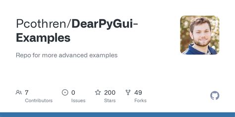GitHub Pcothren DearPyGui Examples Repo For More Advanced Examples