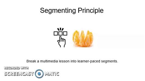 Segmenting Principle Richard Mayers Multimedia Instructional