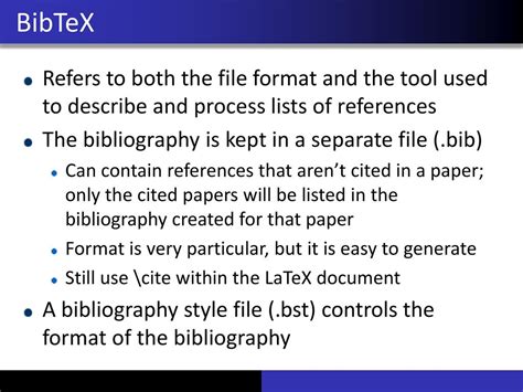 bibliography management in latex ppt download