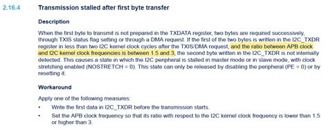 Solved I2c Using Dma Intermittently Stalls Stmicroelectronics Community