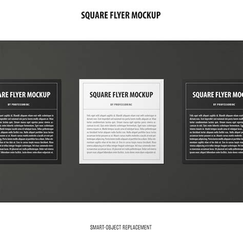 정사각형 전단지 모형 무료 Psd 파일