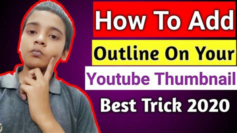 How To Add Outline On Your Youtube Thumbnail Best Trick YouTube