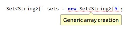 Java Error Generic Array Creation Programming Guide