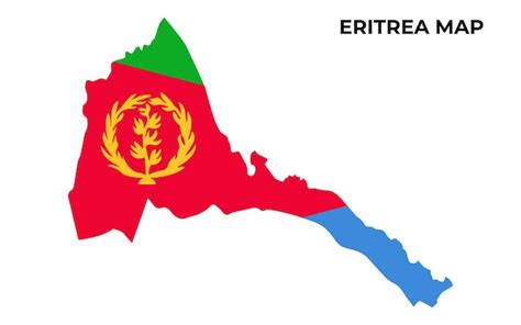 premium vector eritrea national flag map design illustration of eritrea country flag inside