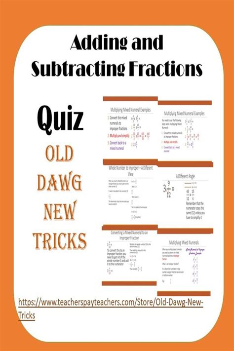Adding And Subtracting Fractions Quiz Artofit