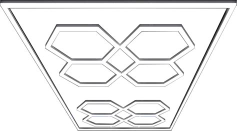 Hexagon Hex Grid Led Garage Lights For Supermarket Showroom Workshop