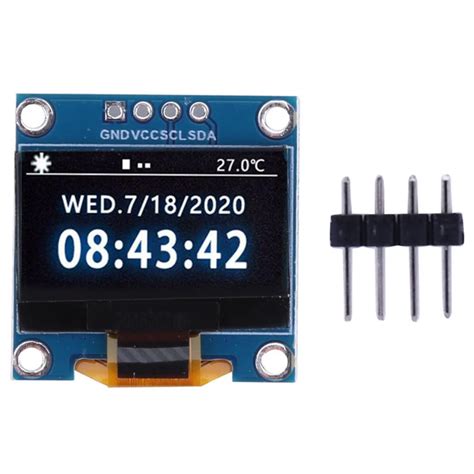 096 Zoll Oled Modul 4pin Iic 128x64 Ssd1315 Treiber Für Arduino Weißes Display Eur 427