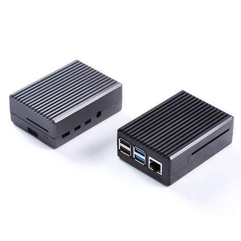Raspberry Pi 4 Modell B Schwarz Dunkelgrau Alumini Vicedeal