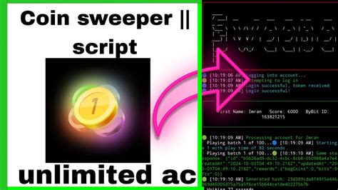 Coinsweeper Script Hck Termux Unlimited Airdrop Coinsweeper Memefi Youtube