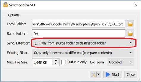 SD Sync Which Is Source Which Is Destination Issue 6545 Opentx