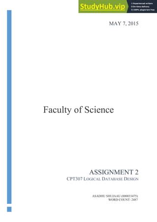 ASSIGNMENT LOGICAL DATABASE DESIGN CPT Pdf