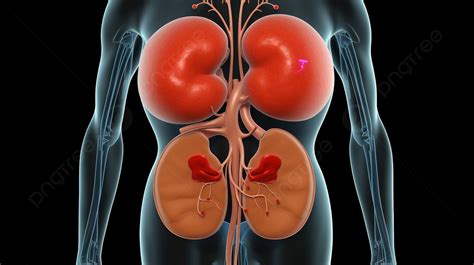붉은 점이 있는 남성 신장 신체 사진의 신장 위치 신장 과학 배경 일러스트 및 사진 무료 다운로드 Pngtree