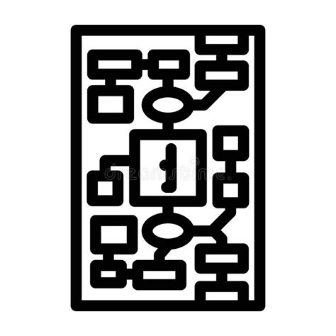 Information Mapping Technical Writer Line Icon Vector Illustration