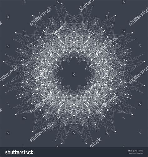 Fractal Element Connected Line Dots Virtual Stock Vector Royalty Free 785419675 Shutterstock