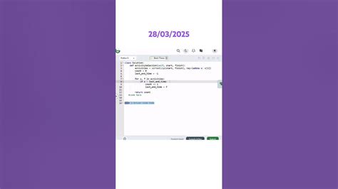 Activity Selection Gfg Coding Gfgpotd Python Pythonprogramming Geeksforgeeks Solution