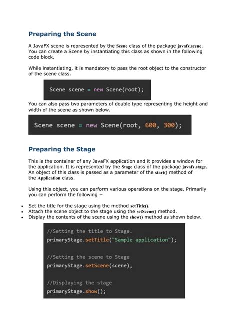Javafx Introduction Basic Javafx Architecture Pdf
