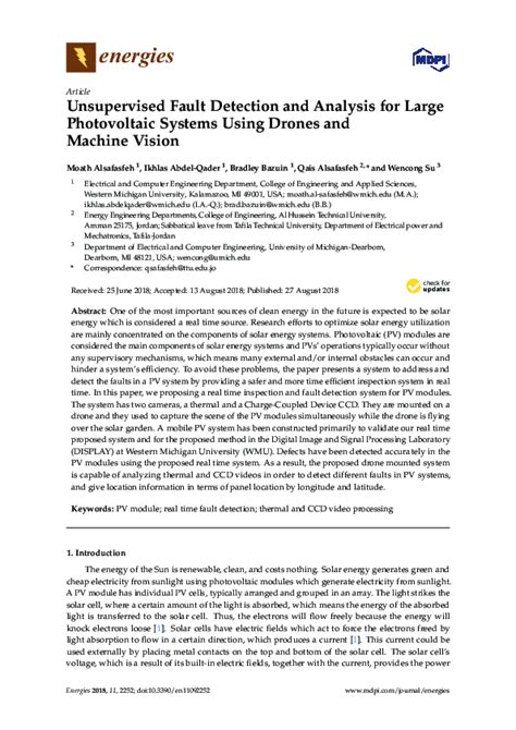 Pdf Unsupervised Fault Detection And Analysis For Large Photovoltaic