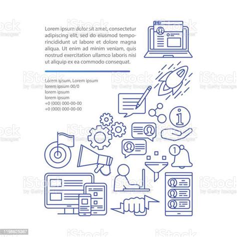 인터넷 데이터 화이트 배경 기사 페이지 벡터 템플릿입니다 브로셔 잡지 선형 아이콘과 텍스트 상자소책자 디자인 요소 인쇄 디자인 텍스트 공간이 있는 개념 그림 임금에 대한