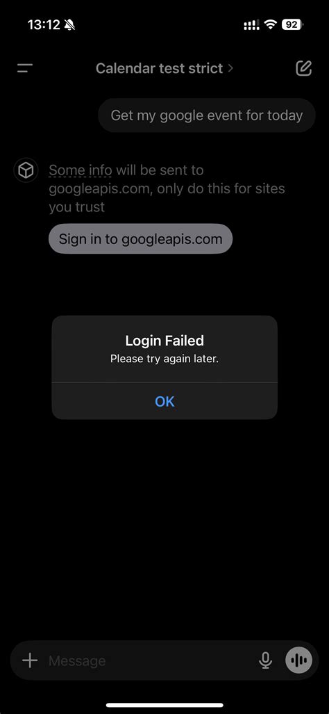 Trouble Completing OAuth Authorization For Google Calendar Actions On IOS ChatGPT App But Works