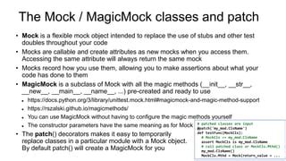 Python Mocking Intro PPT