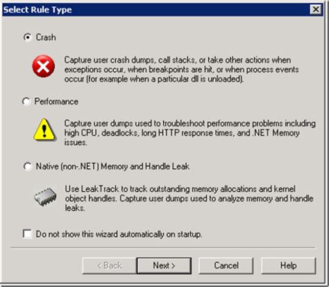 Configure Debug Diagnostic 20 To Create A Memory Dump When A Specific