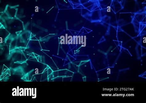 abstract digital connection moving dots and lines network connection structure plexus effect