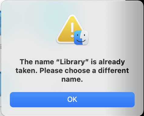 Im Trying To Create The Folder Library On My User Page In Finder But