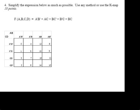 Solved 4 Simplify The Expression Below As Much As Possible