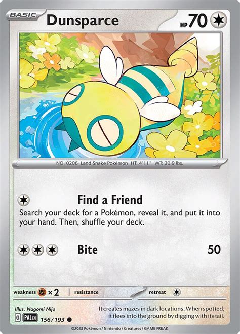 Shiny Dunsparce Pokemon Card