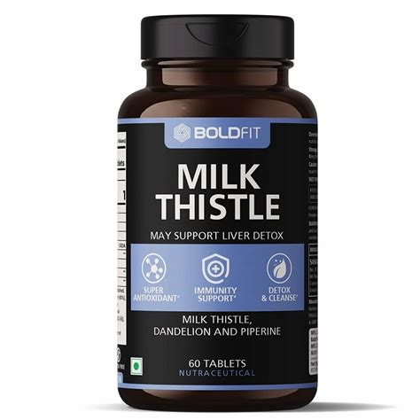 Boldfit Milk Thistle Supplement For Liver Support And Liver Detox For