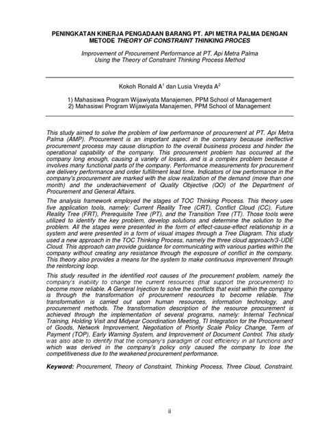 Improvement Of Procurement Performance A Pdf Procurement