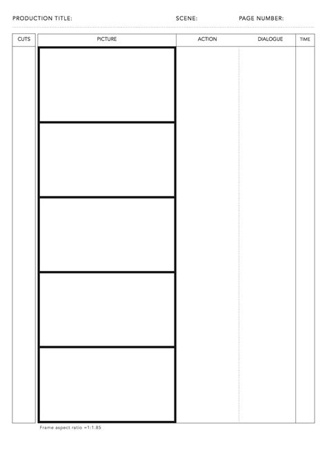 Free Anime Storyboard Template Templates Supply