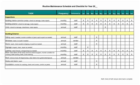 Free Excel Spreadsheet Templates Of Preventive Mainte