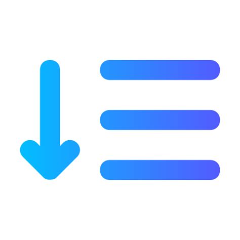 Sort Generic Gradient Icon